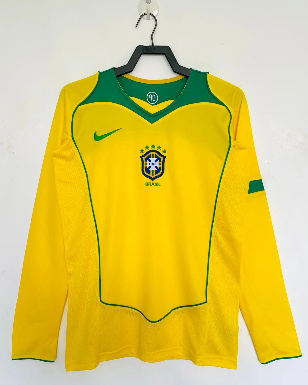 BRAZIL 2004 HOME JERSEY - LONG SLEEVE | Fusion Gear | Football Store